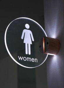 IŞIKLI BAY BAYAN WC KAPI YÖNLENDİRMELERİ